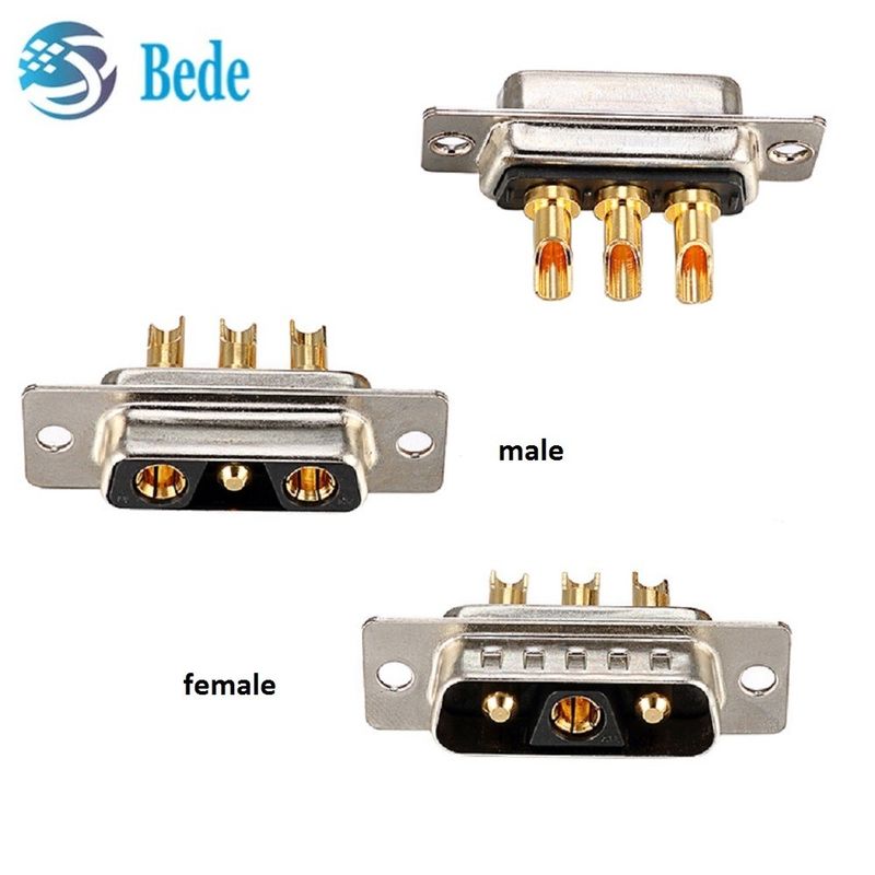 D-Sub 3W3 Coaxial Power Connector Male And Female Combo High Current ...